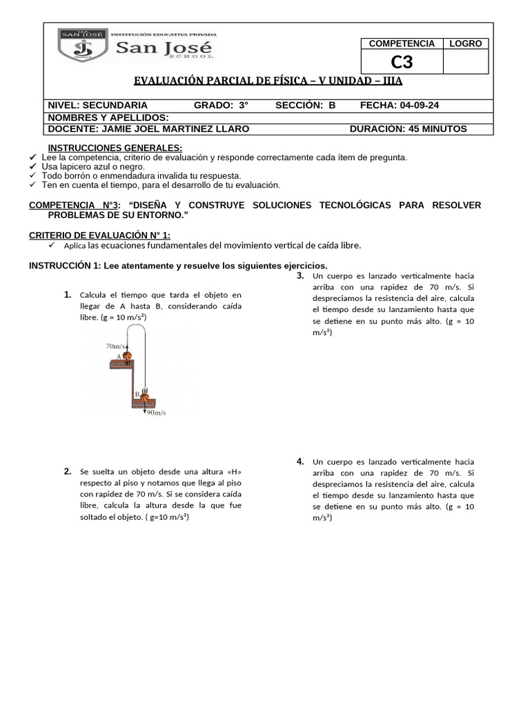 Examen Física 3B | PDF
