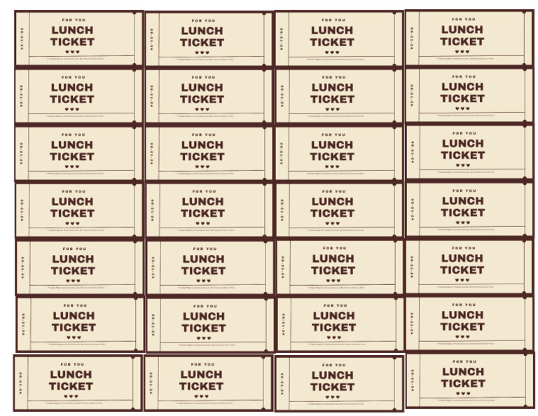 Lunch Ticket | PDF