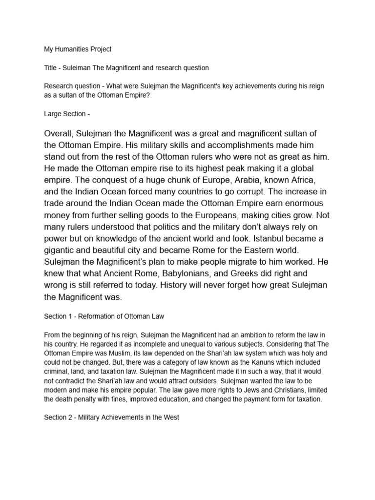 My Humanities Project | PDF