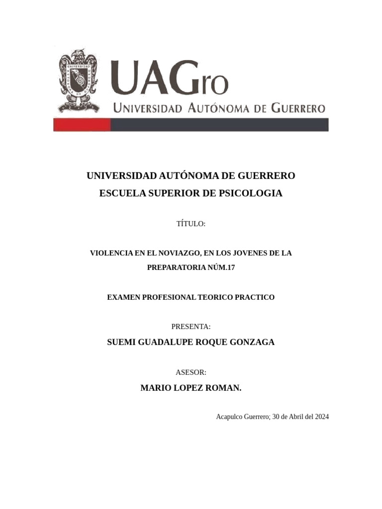 UNIVERSIDAD AUTÓNOMA DE GUERRERO Portada | PDF