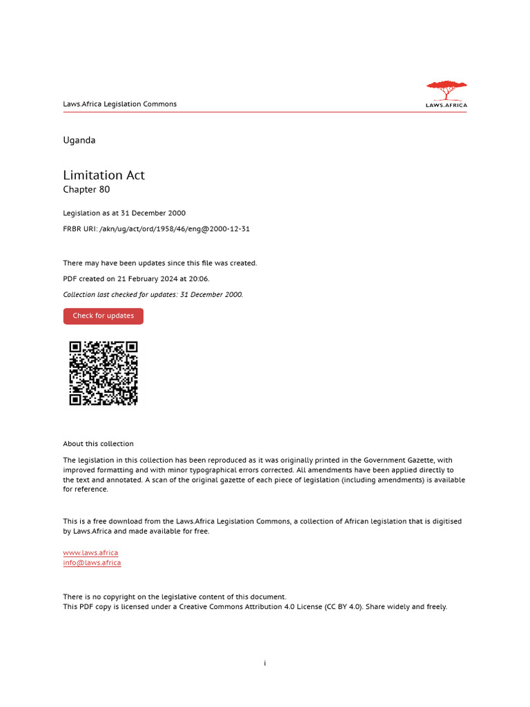 Limitation Act | PDF