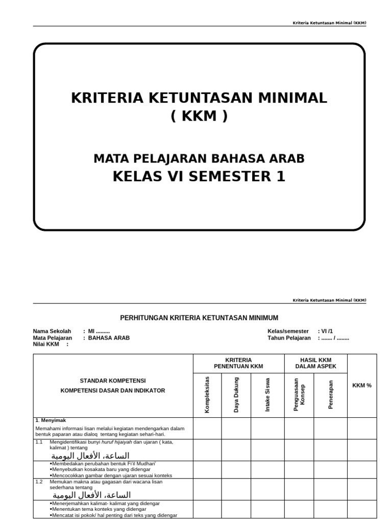 KKM Arab 6 | PDF