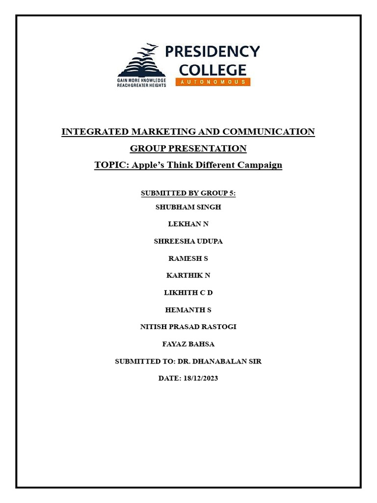 IMC Case Study | PDF