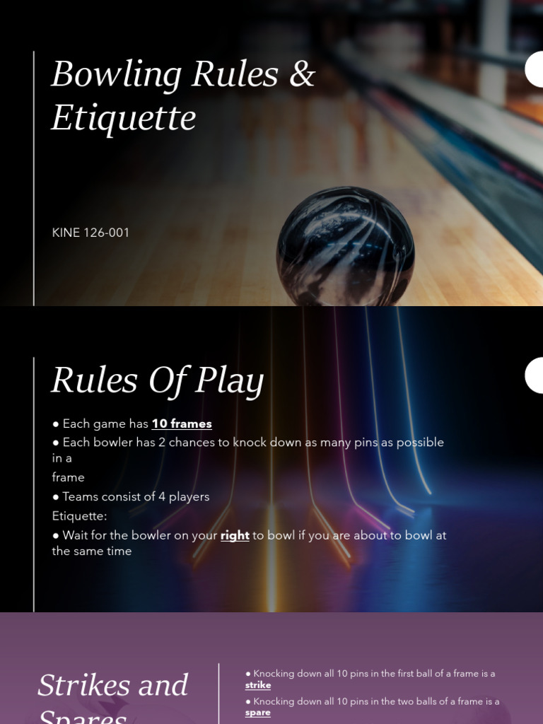 Bowling Rules and Etiquette | PDF