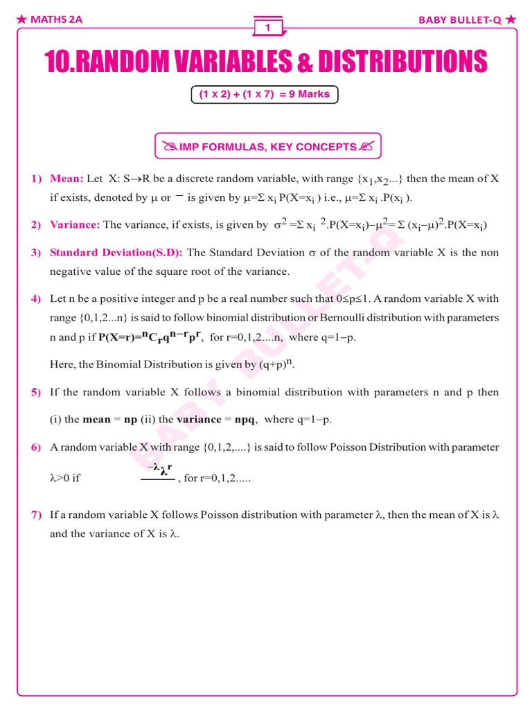 10 Random Variables | PDF