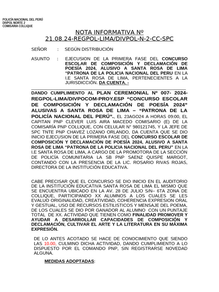 Nota Informativa Concurso Poesia | PDF