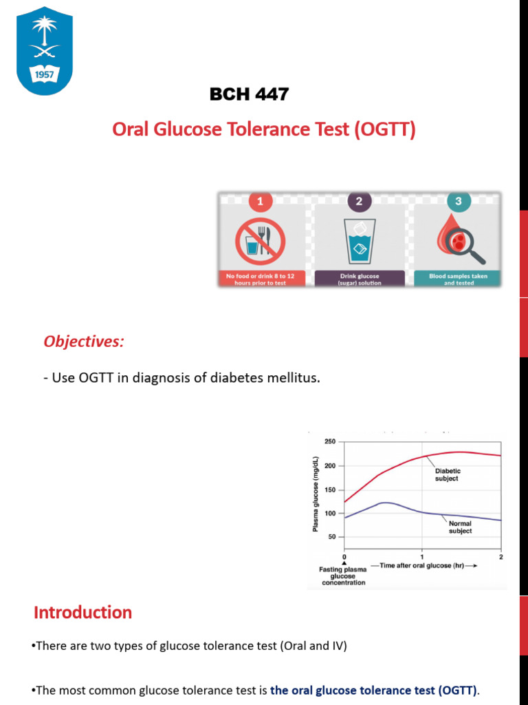 Oral Glucose Tolerance Test | PDF