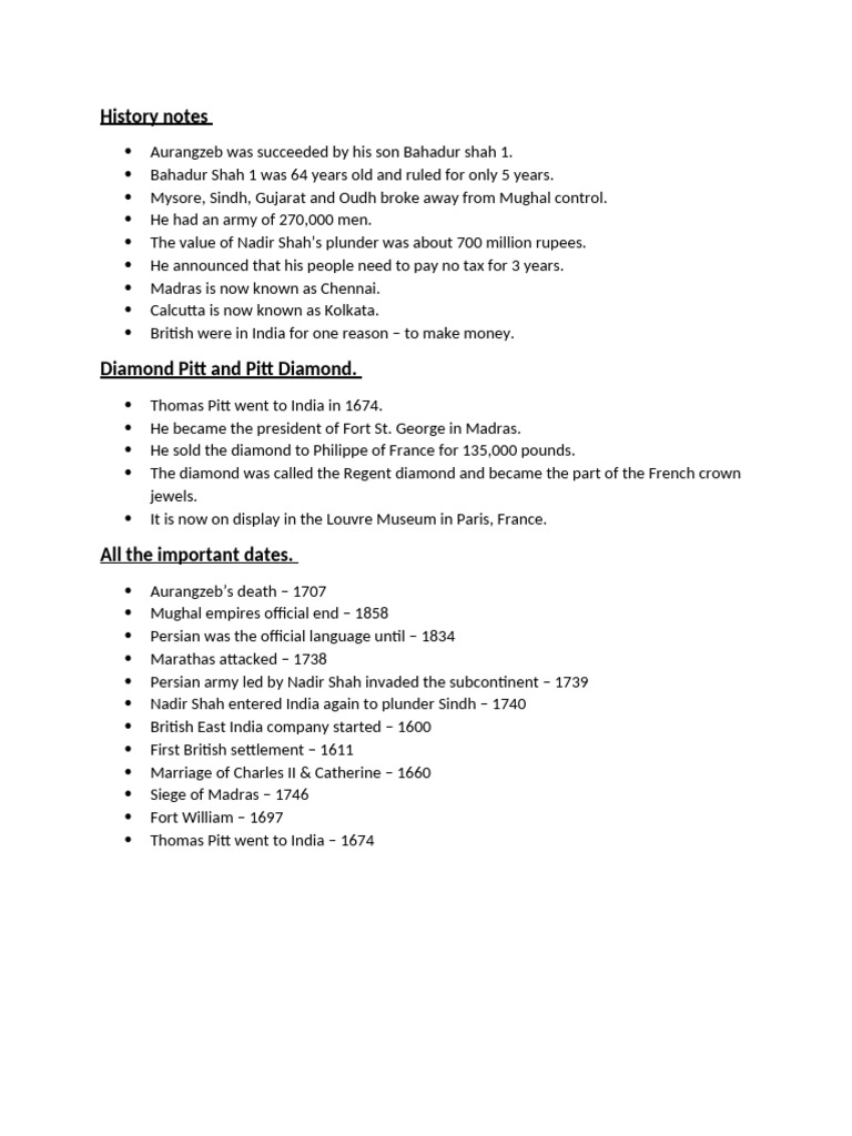 History notes | PDF