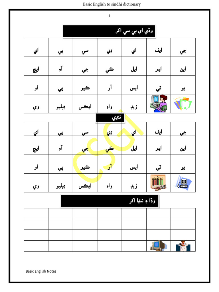 Basic English and Sindhi Alphabet Guide | PDF | Linguistics