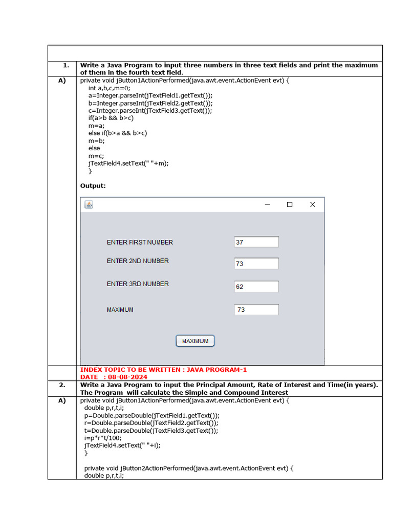 Java Programs | PDF Java Programs | PDF