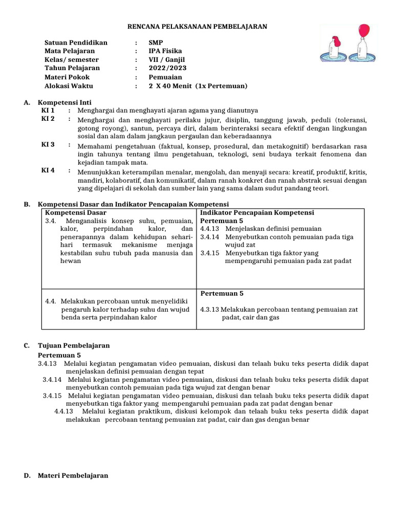 RPP Perbaikan Untuk Diunggah Ulang | PDF