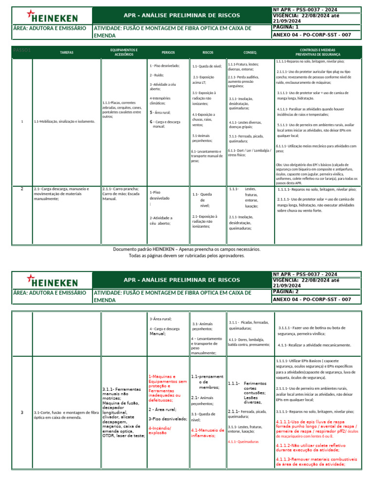 PSS-0037-2024 - CMP - Fusão de Fibra Óptica e Montagem em Caixa de Emenda | PDF