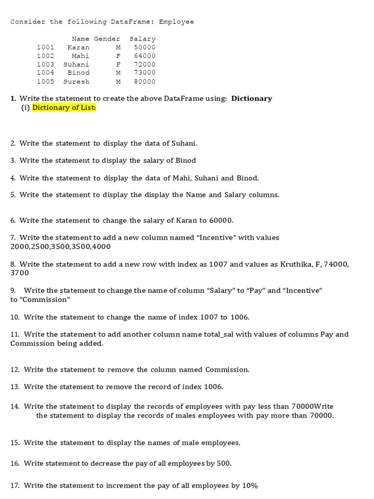 Practice IP DataFramestud | PDF