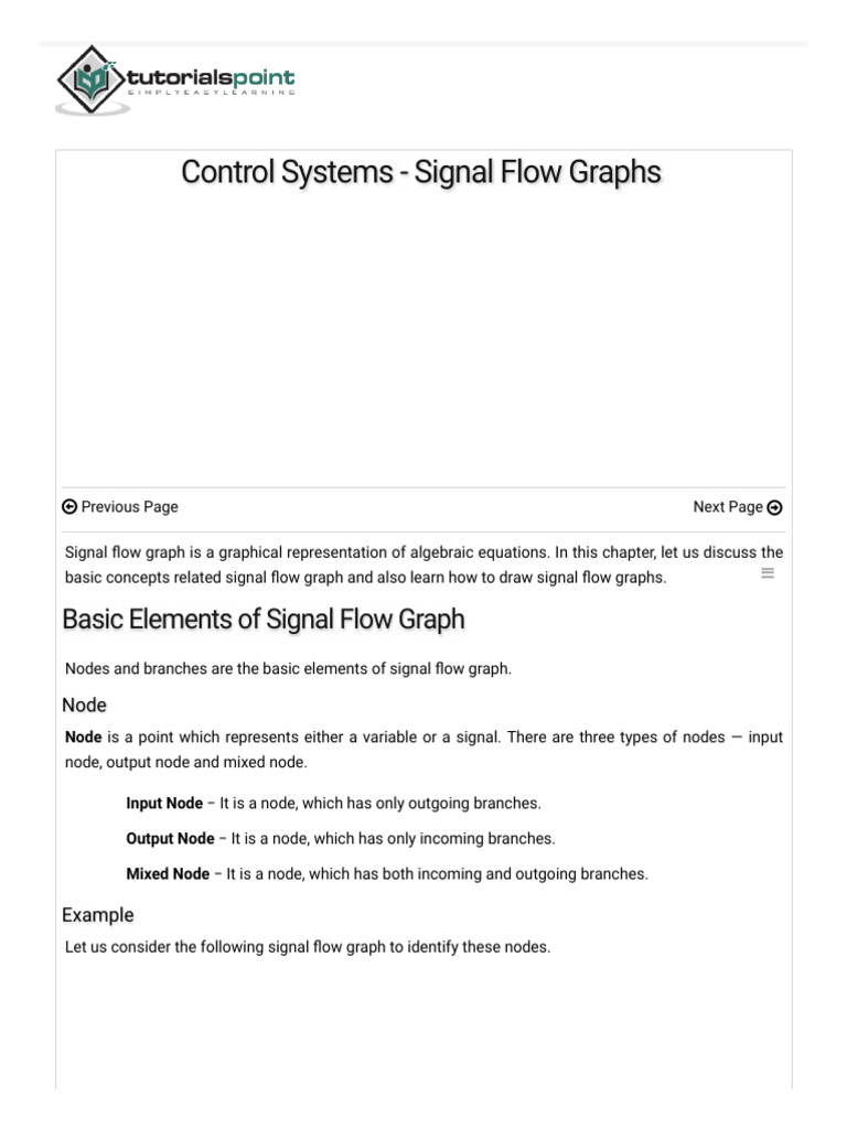 Signal Flow Graphs | PDF