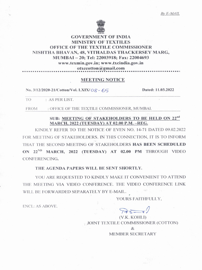 CAB-Meeting Notice Stakeholders | PDF