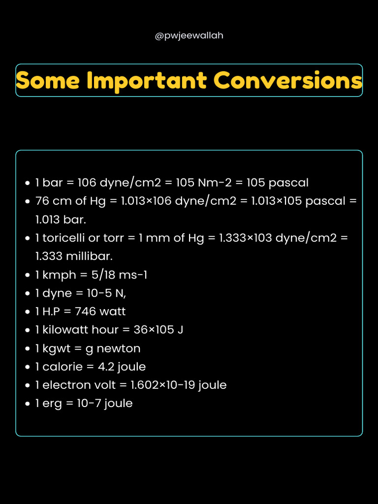 Units & Measurement Important Notes | PDF