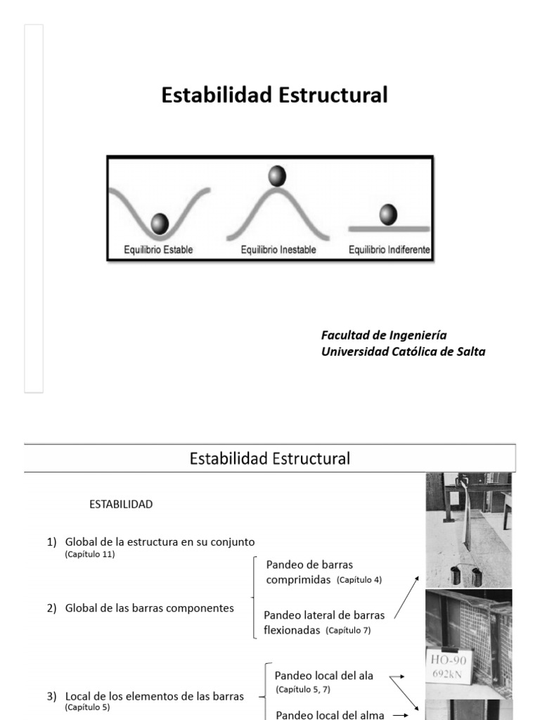 Unidad 2.C Estabilidad Estructural | PDF