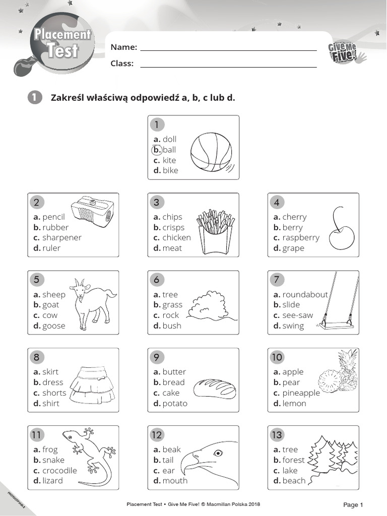 GM5 Placement Test 2018 | PDF