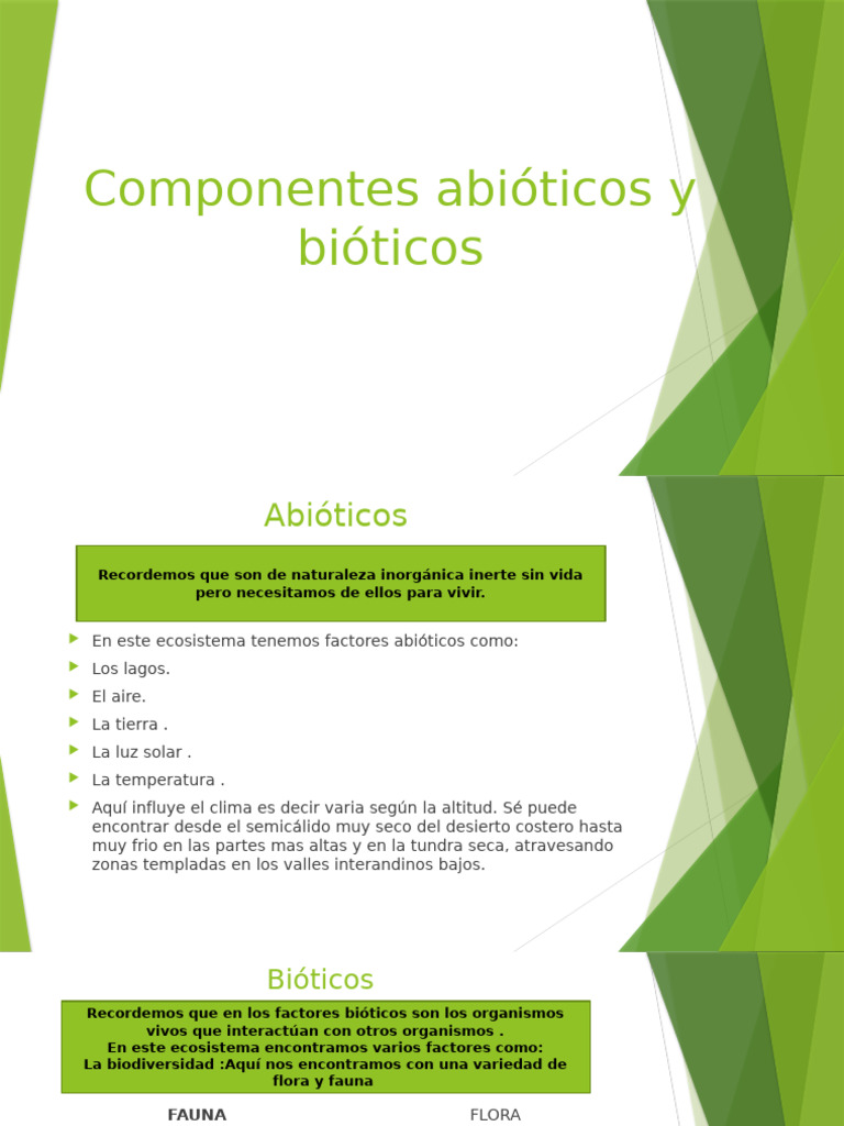 Componentes Abióticos y Bióticos | PDF