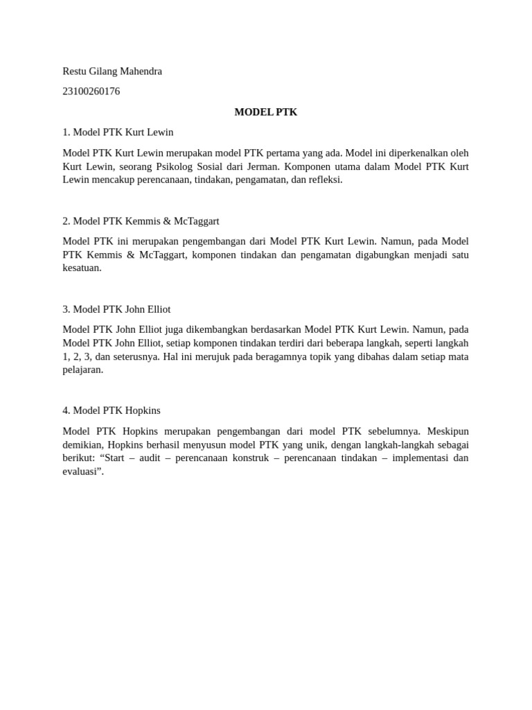 Model PTK | PDF