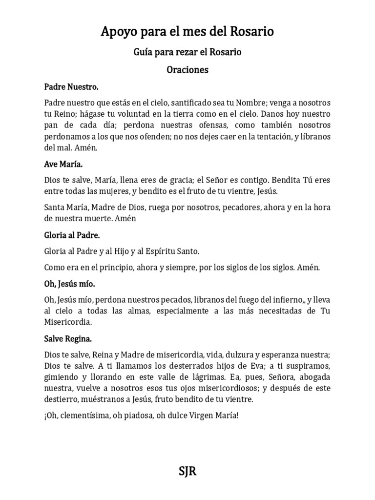 Guia para Rezar El Rosario | PDF | María, madre de Jesús | Creencia religiosa y doctrina