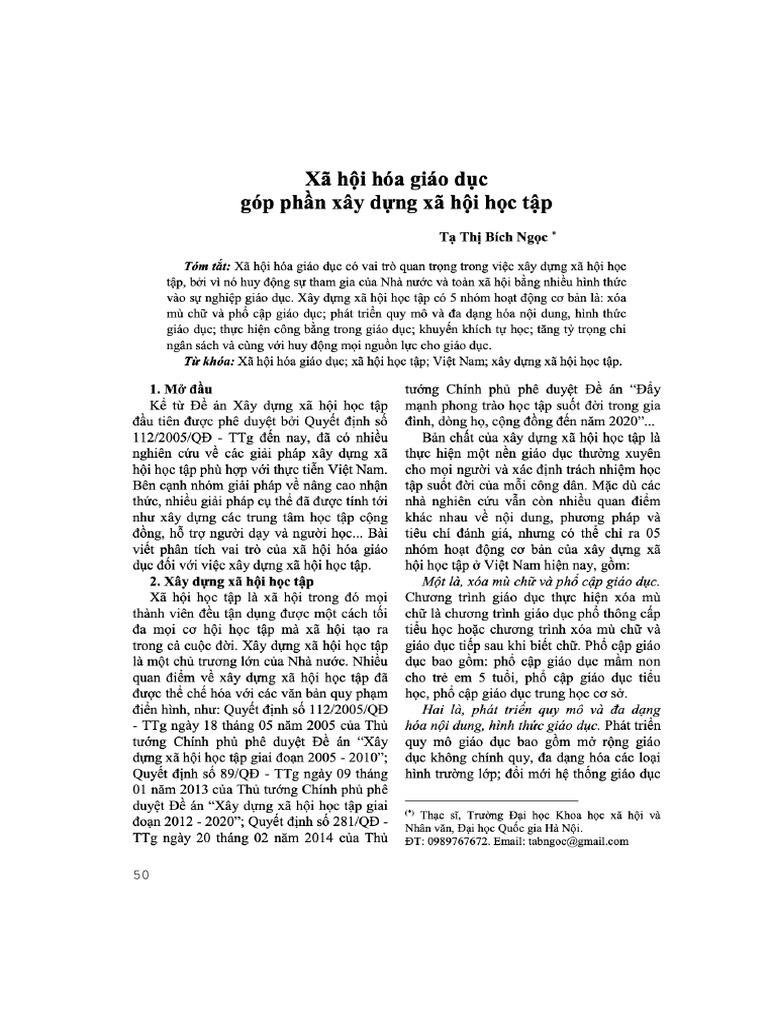 XHH Xây Dựng Cộng Đồng Học Tập | PDF