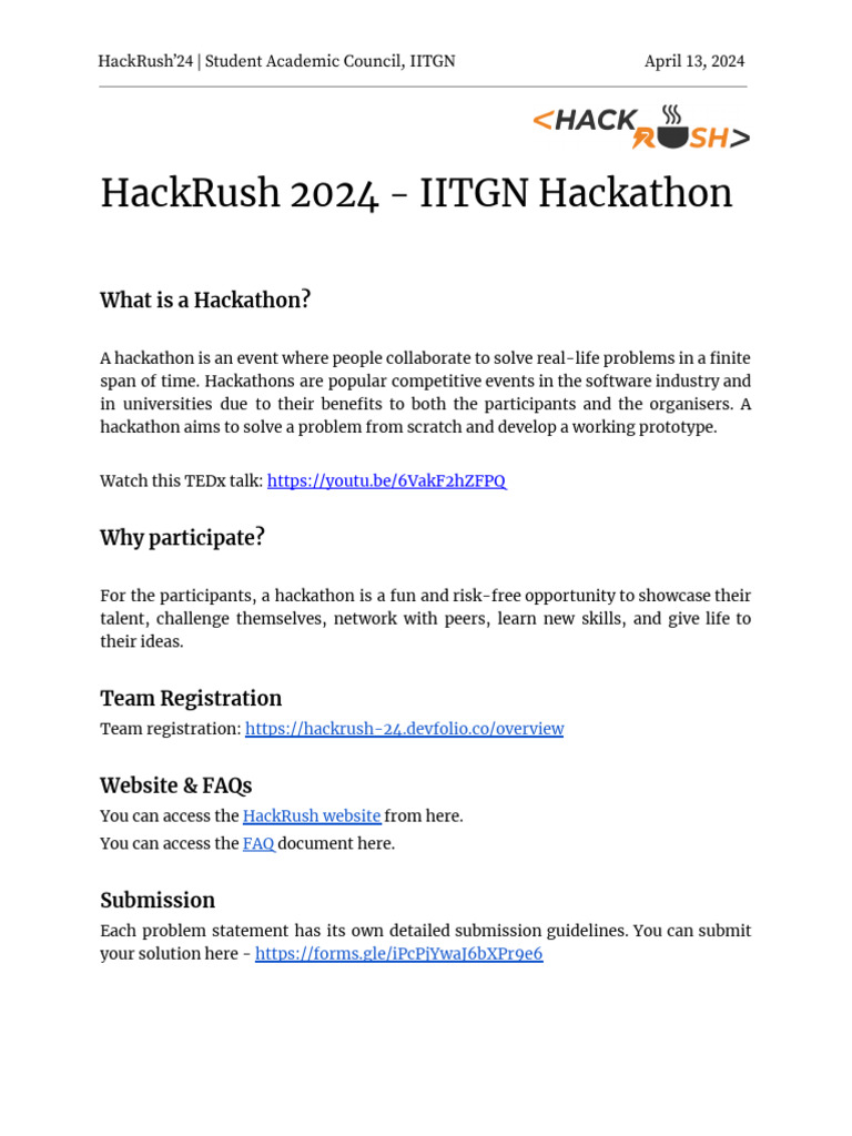 HackRush'24 Problem Statements | PDF