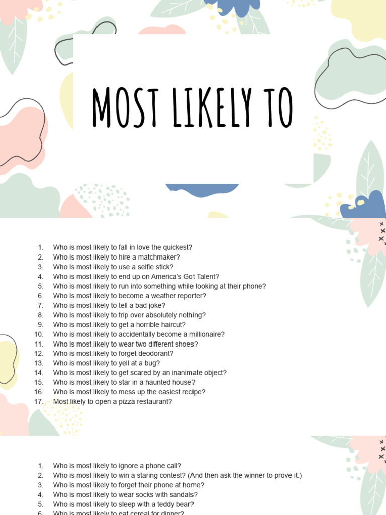 Most Likely To | PDF