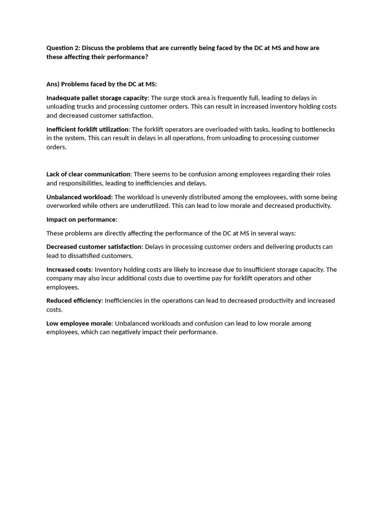 Warehouse Assignment 2 - Q2 and Q6 | PDF