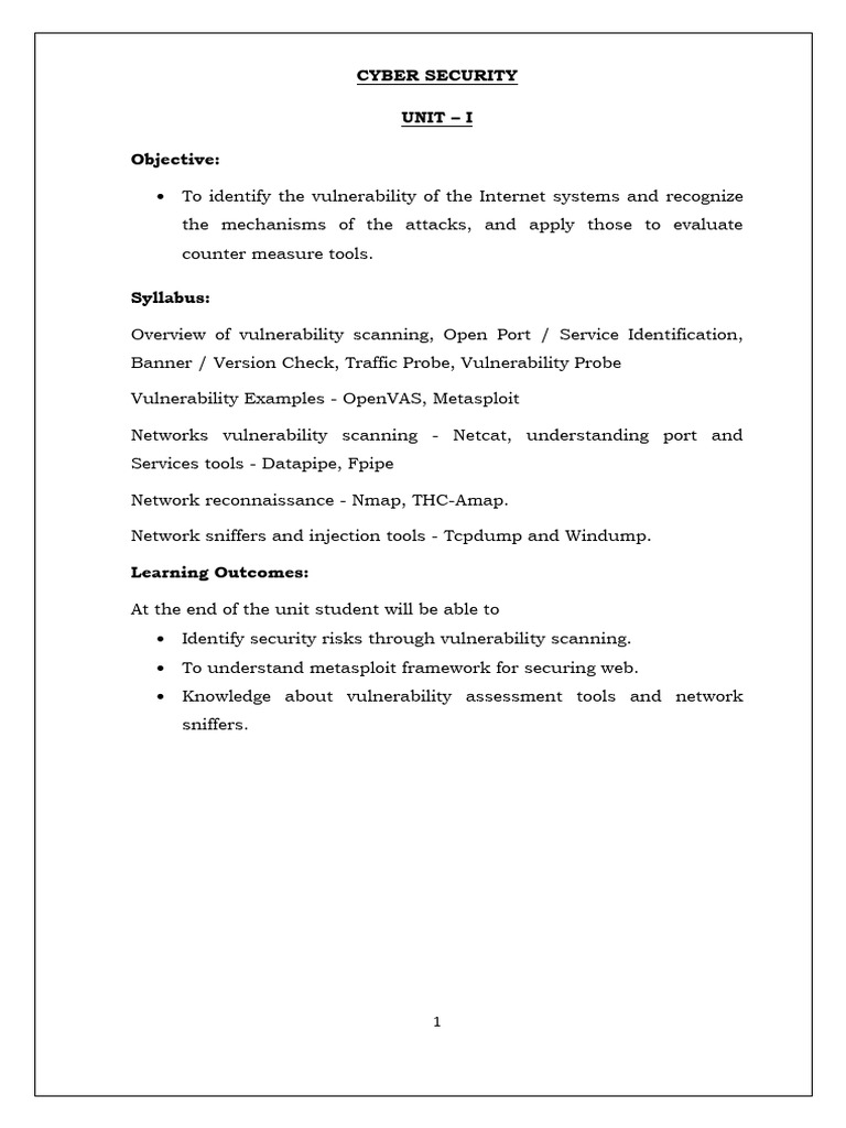 Cyber Security Complete Notes | PDF