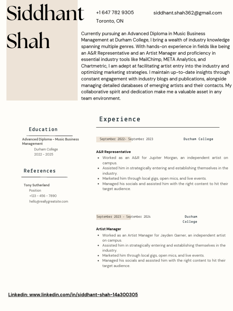 Resume Assignment | PDF