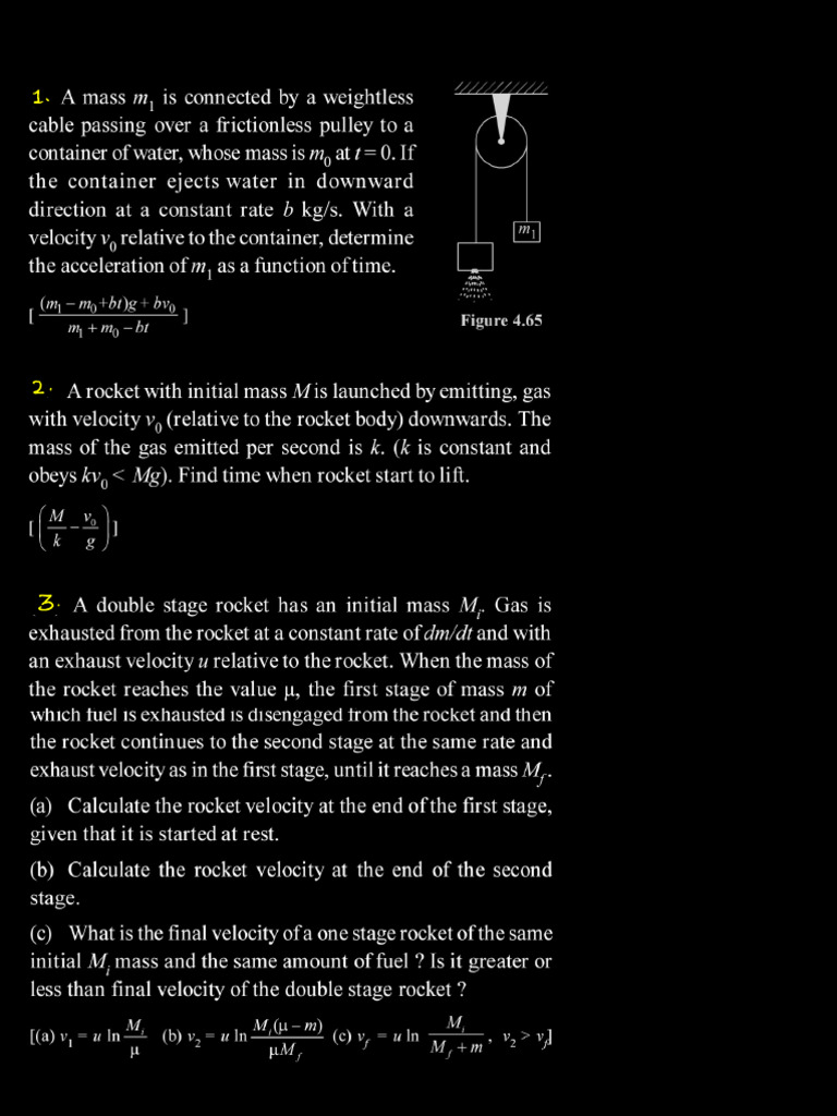Variable Mass Arrangement | PDF
