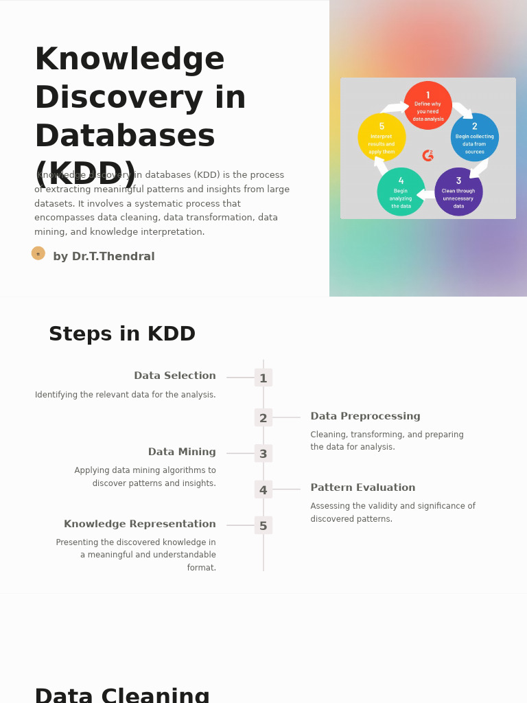 Knowledge Discovery in Databases KDD | PDF
