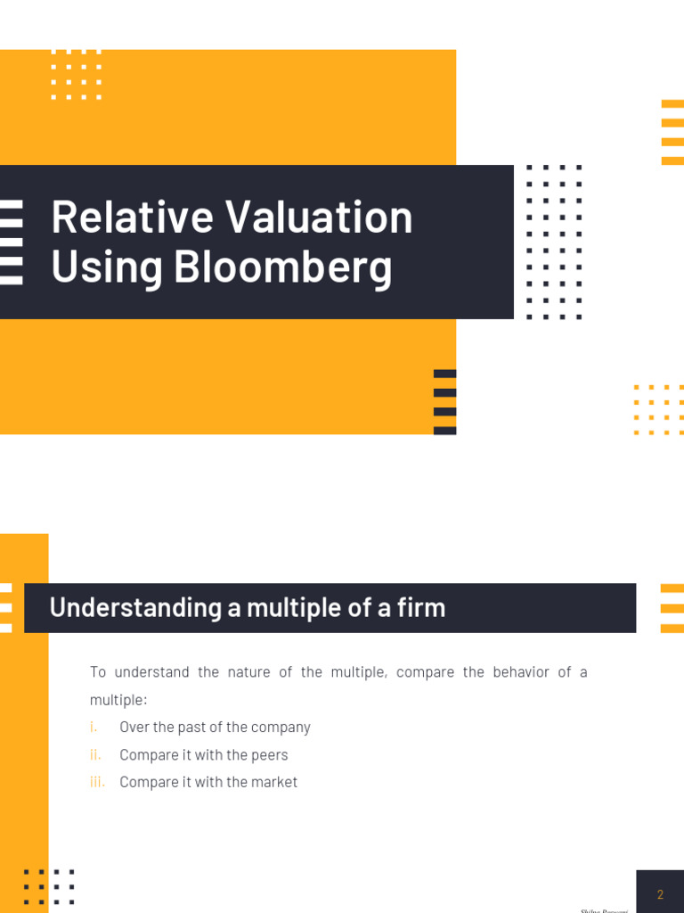 1 Relative Valuation Using Bloomberg | PDF | Stock Valuation ...