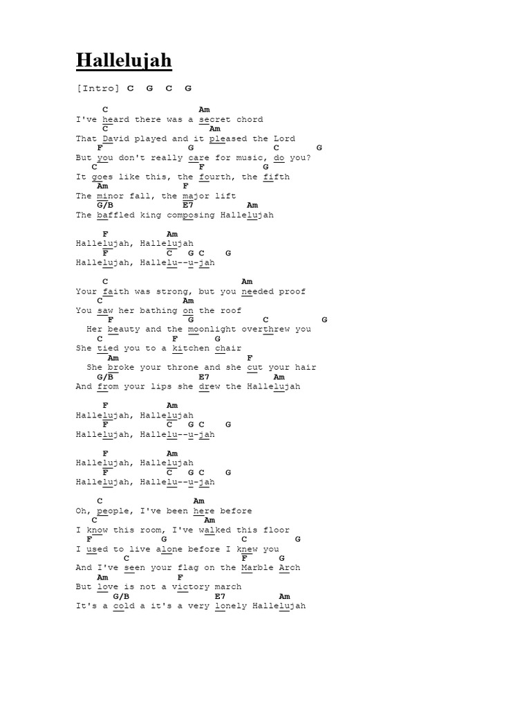 Hallelujah | PDF