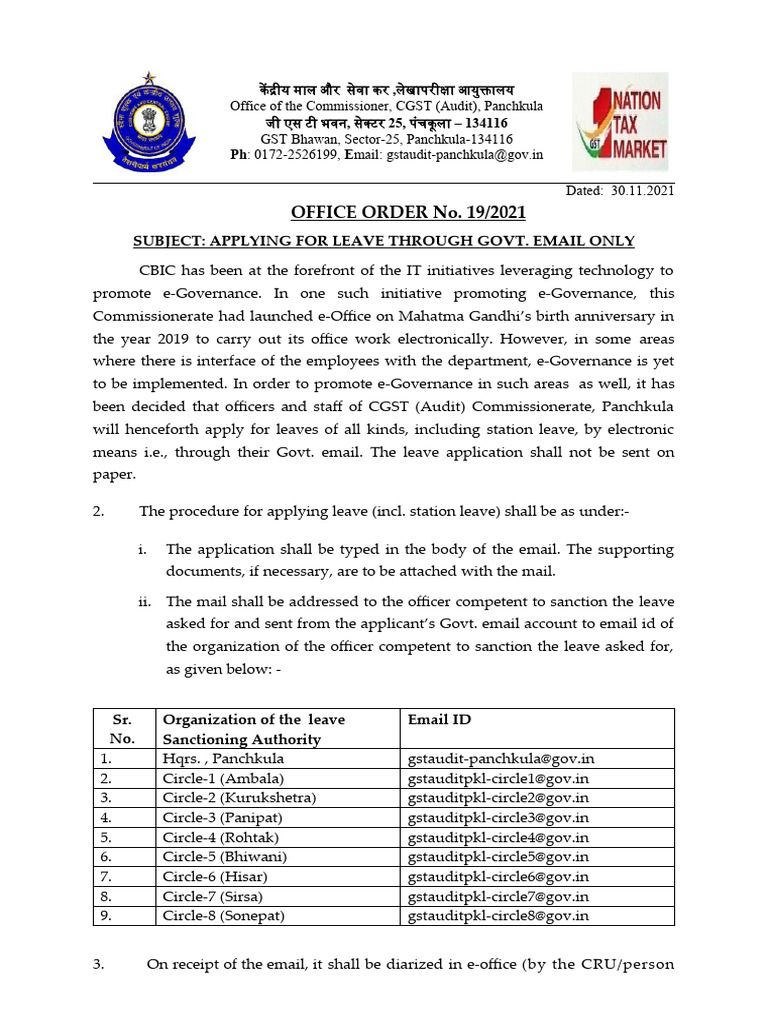 Office Order 19 | PDF