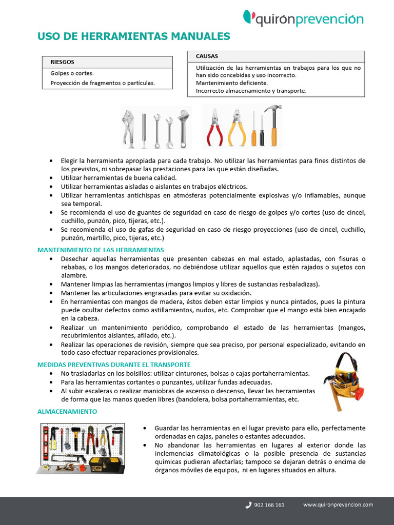 Uso de herramientas manuales | PDF