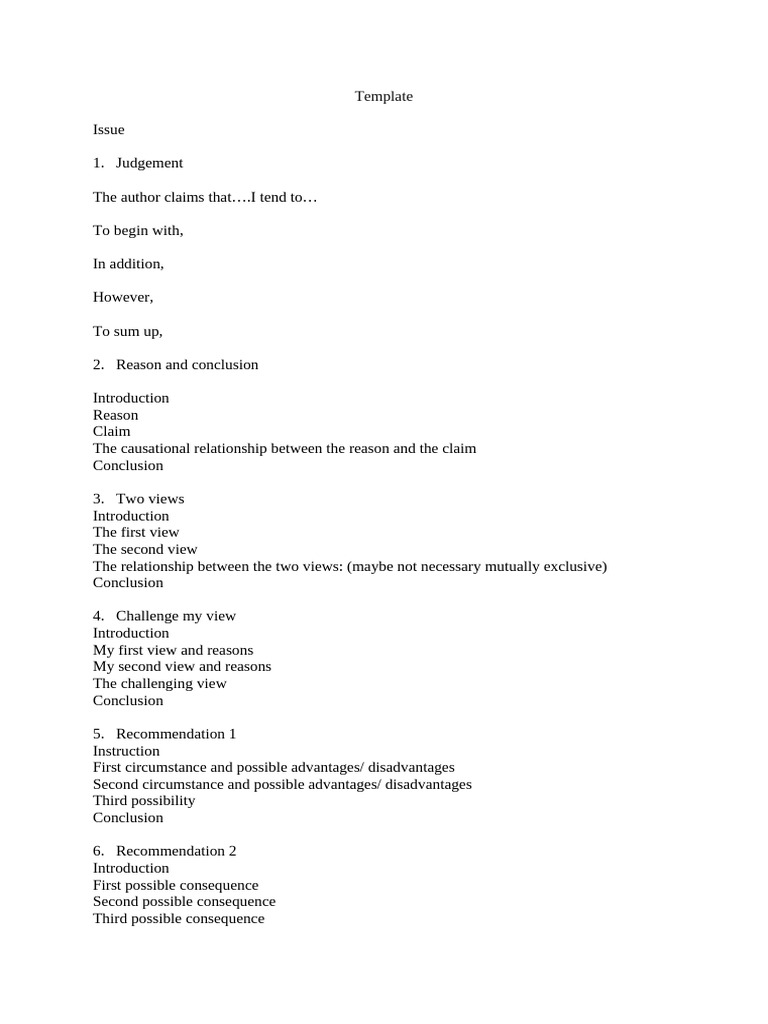 Writing Practice For Issue Analysis | PDF