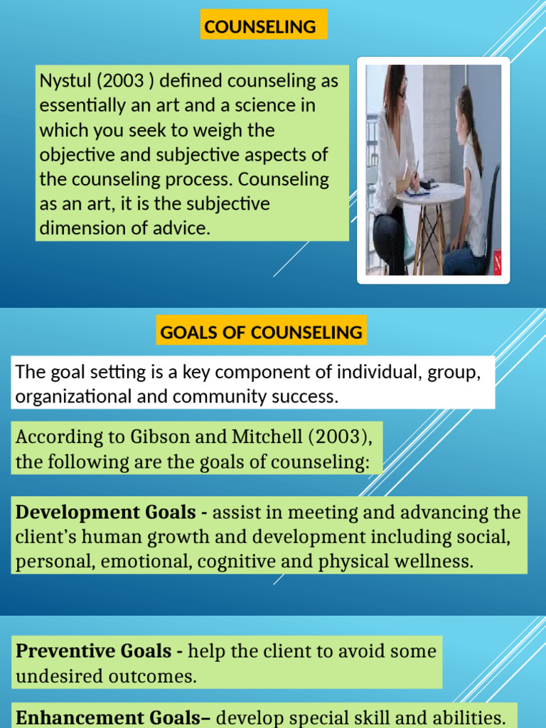 Goals of Counseling. | PDF | Science & Mathematics
