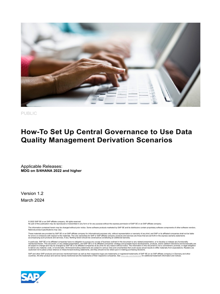 Set Up Central Governance To Use Data Quality Management Derivation Scenarios | PDF | Microsoft ...