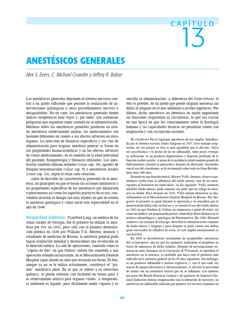 Anestesicos Generales Goodman Gilman | PDF