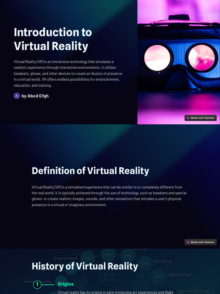 Introduction to Virtual Reality | PDF