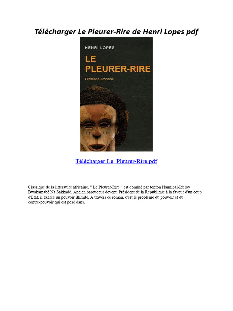 Le Pleurer-Rire | PDF