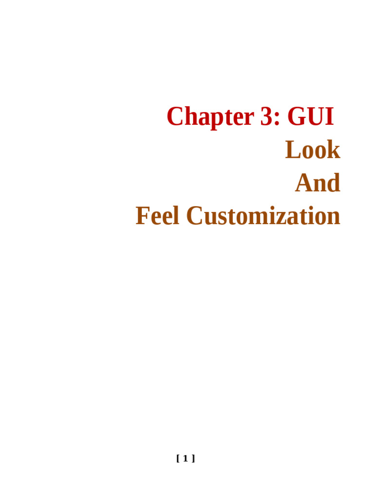 PYTHONNANGCAO - 3.GUI - Look and Feel Customization | PDF