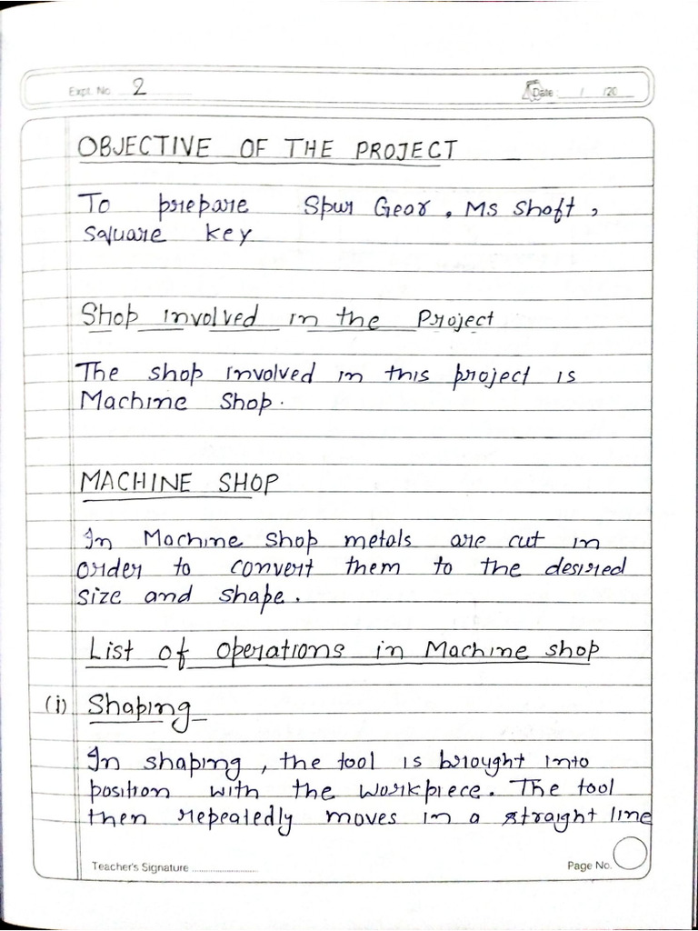 Gear workshop file ready for viva | PDF