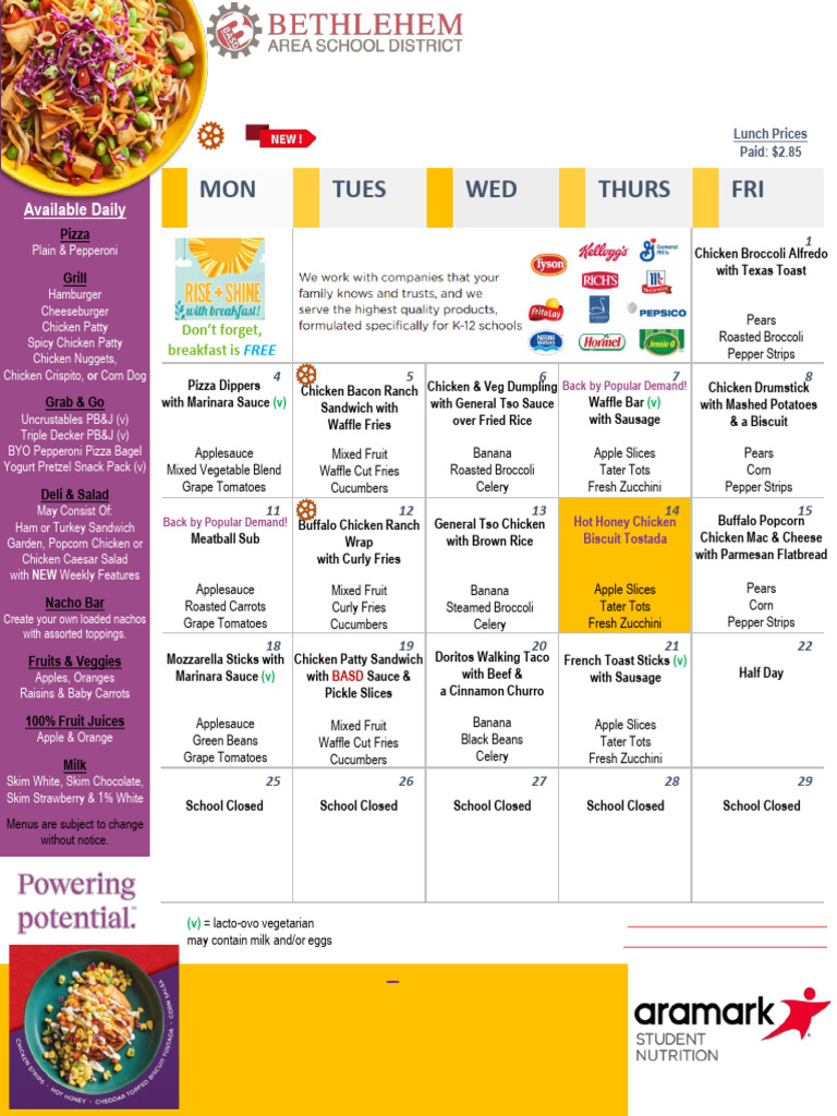 Dec 23 HS Lunch Menu | PDF