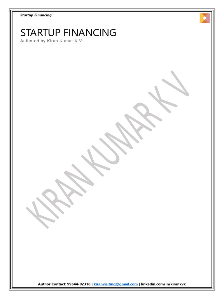 Reading Material - Startup FInance - Module-2 | PDF