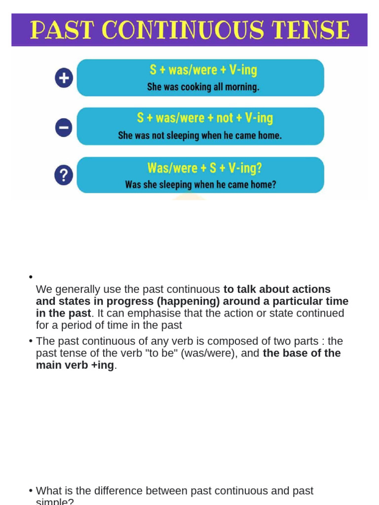 Past Continuous | PDF