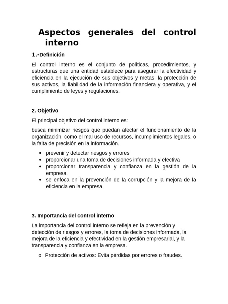 control interno mar | PDF