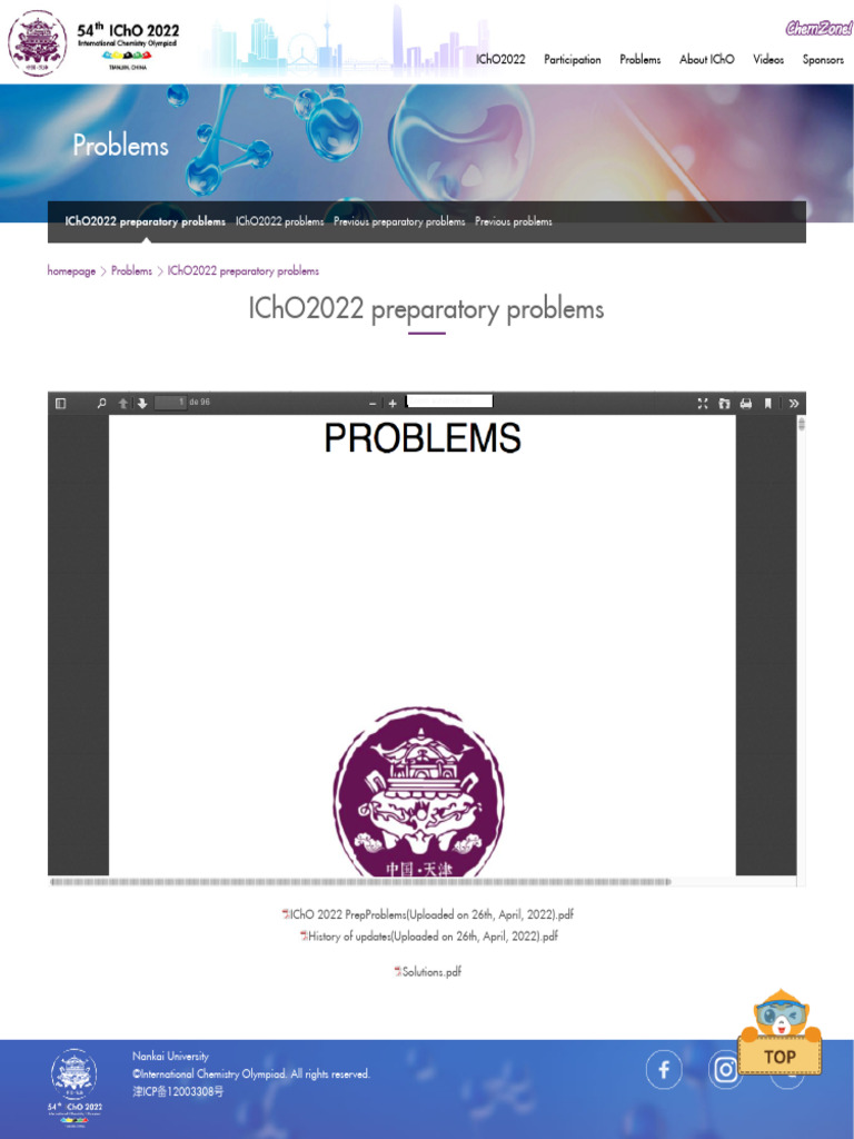 IChO2022 Preparatory Problems | PDF